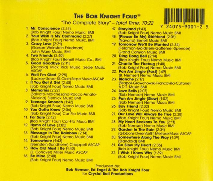 Buffalo Bop 105 Bob Knight Four The Complete Story : Back | CD Covers ...